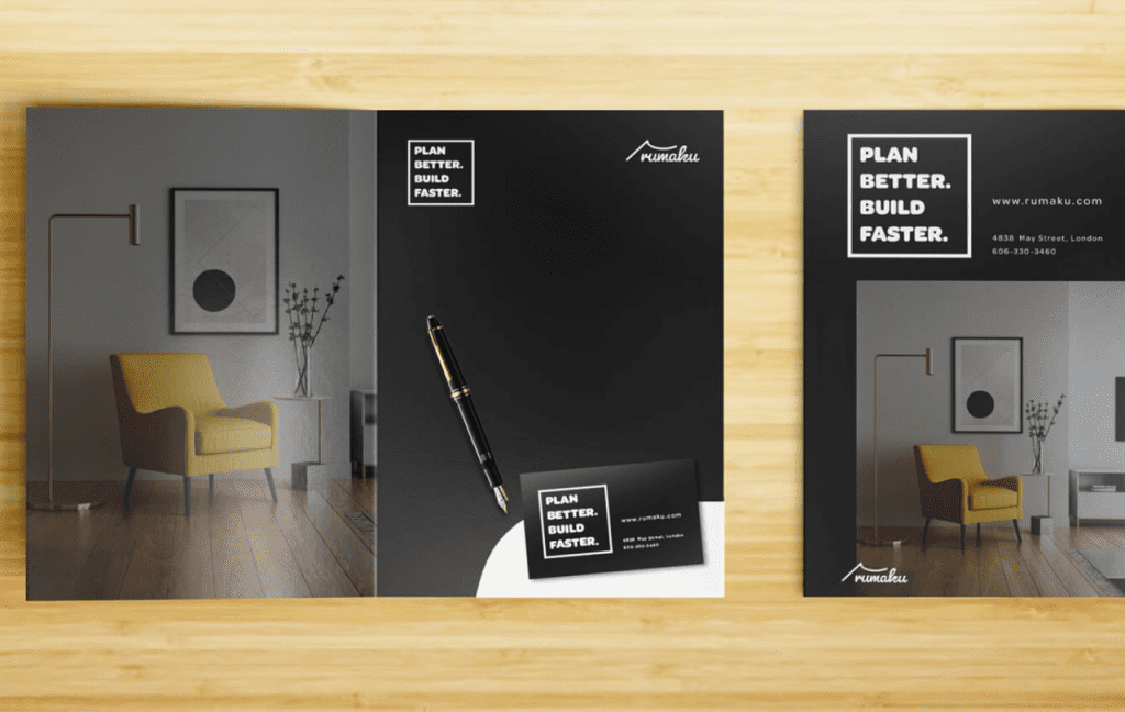Presentation Folders (Interlocking A5) - Bumble Print